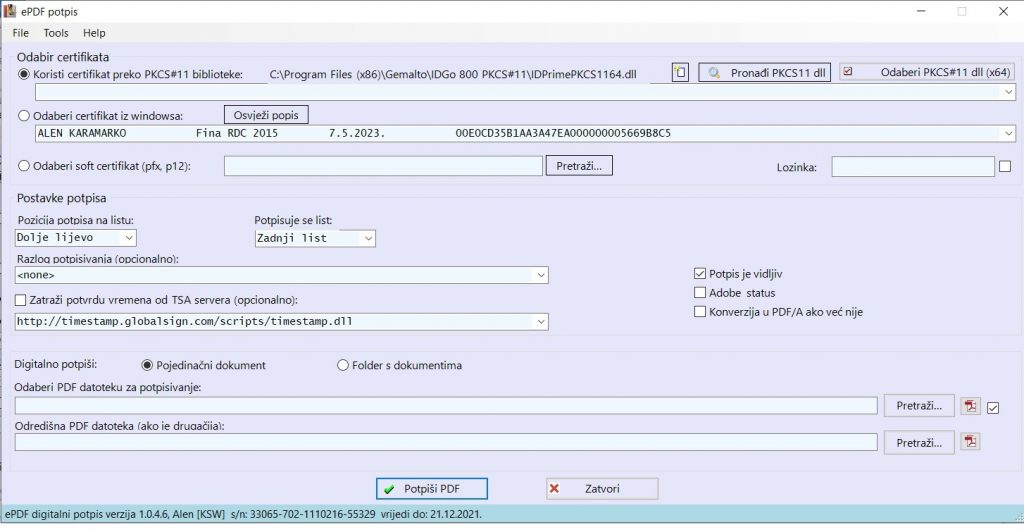 KSW Infotech d.o.o. | Pdf Digitalni Potpis